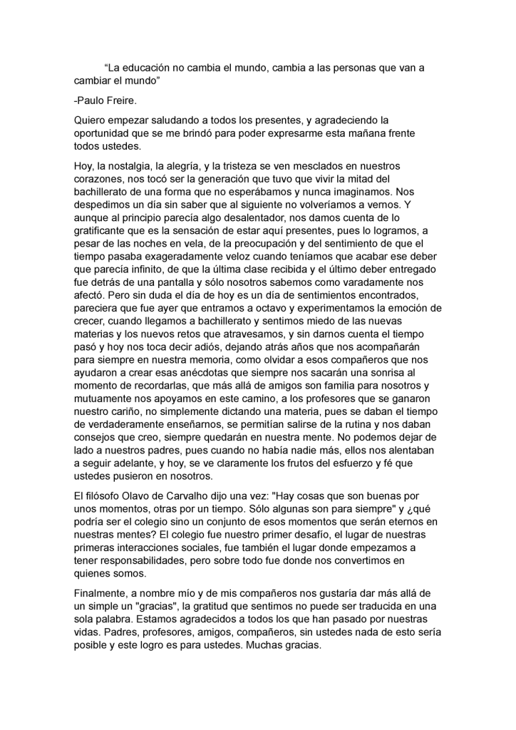 Ejemplos de Discurso para Presidente Estudiantil 2026